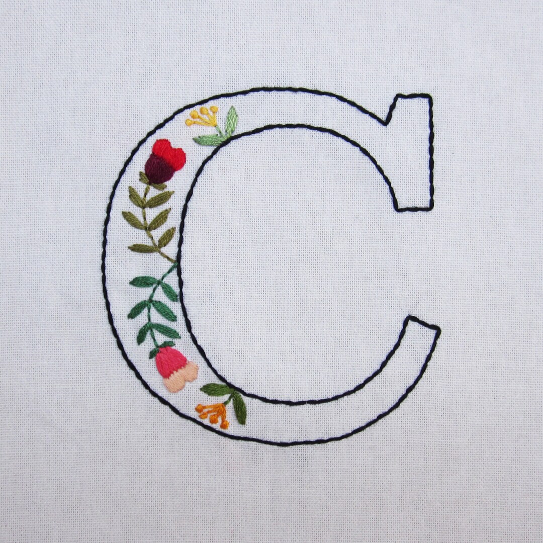 PDF Digital Download, Alphabet Embroidery Template Letter C - Etsy