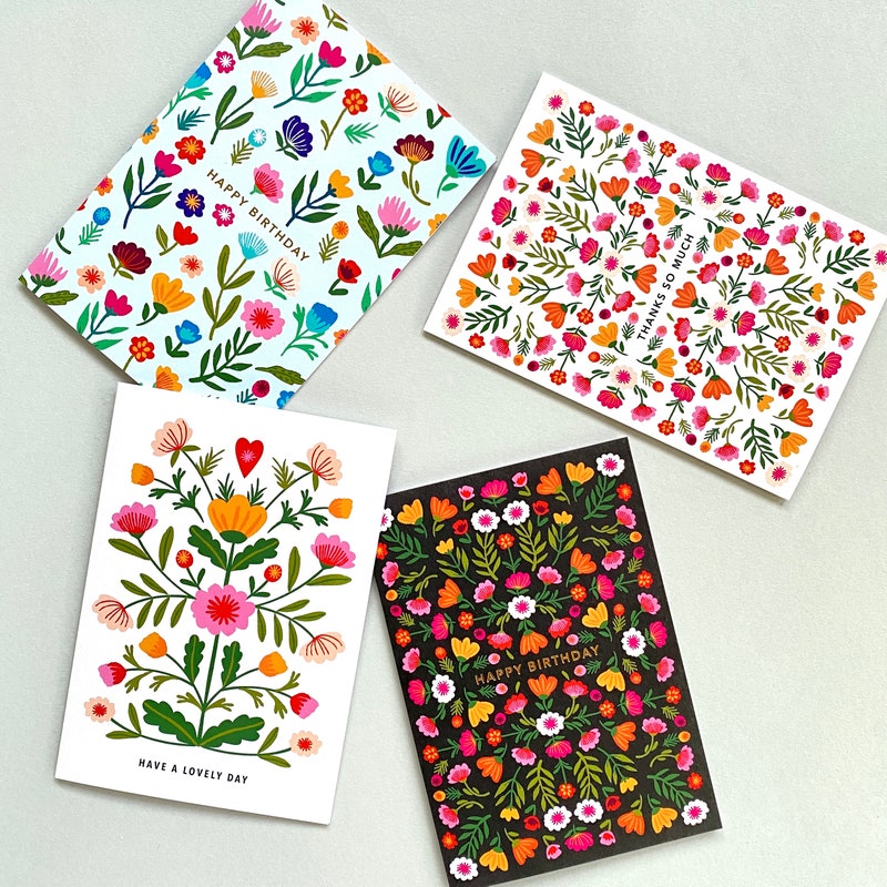 Folk Art Card - Etsy