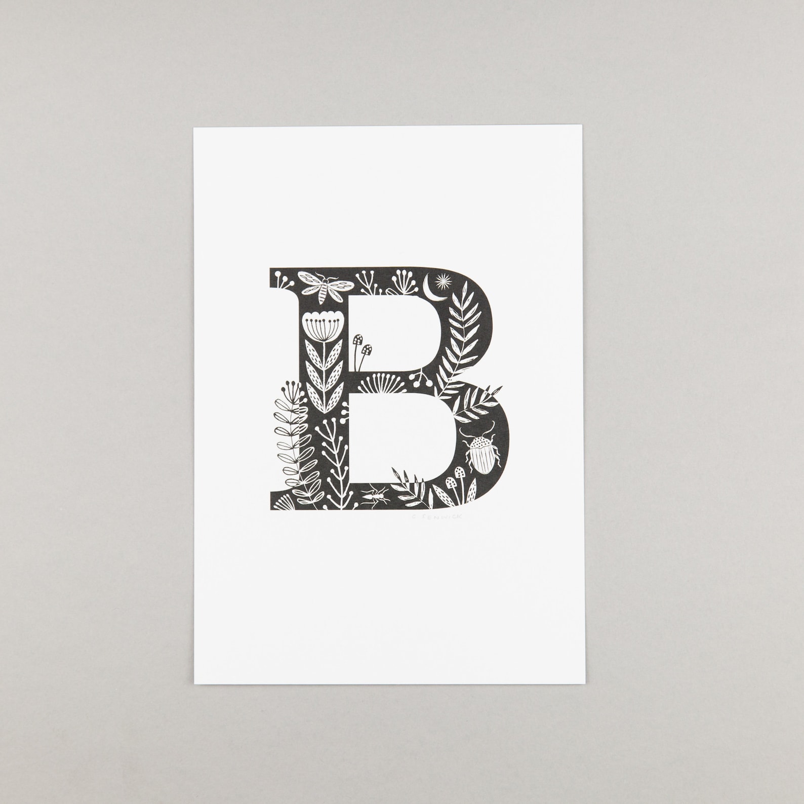 A4 Letter Print, Folk Art Alphabet Design. Letters A - I - Etsy UK