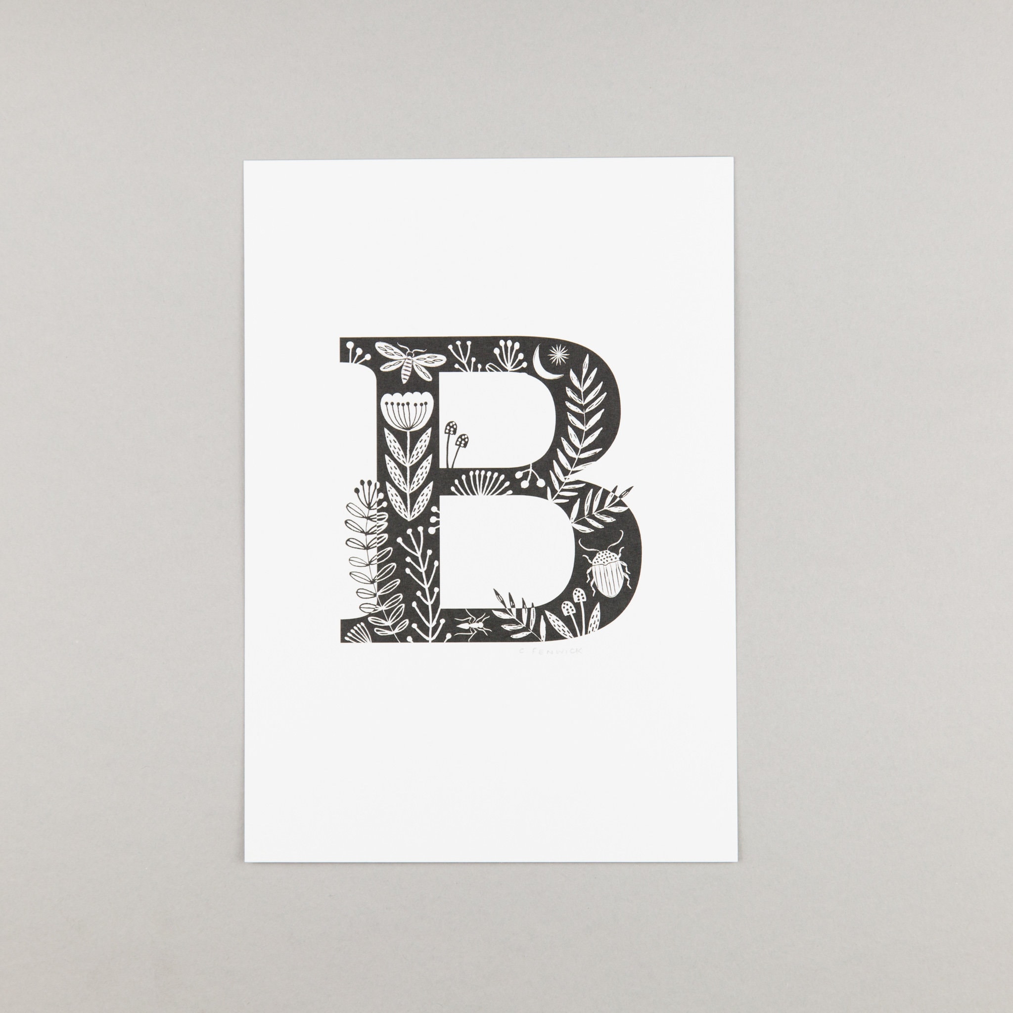 A4 Letter Print, Folk Art Alphabet Design. Letters A - I - Etsy UK