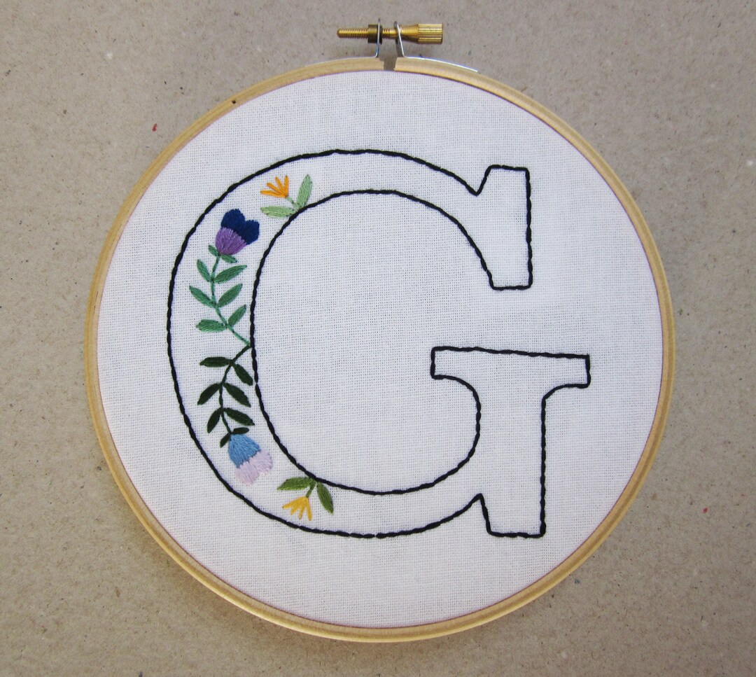 PDF Digital Download, Alphabet Embroidery Template Letter G - Etsy