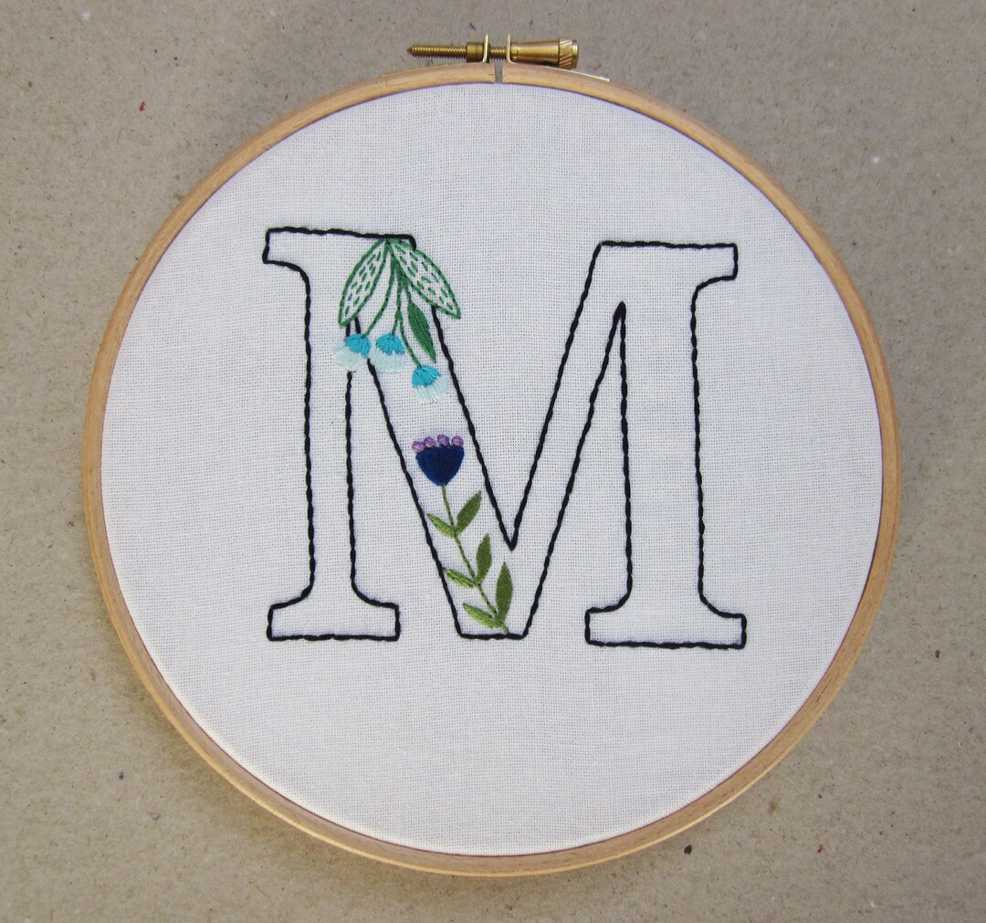 PDF Digital Download, Alphabet Embroidery Template Letter M - Etsy