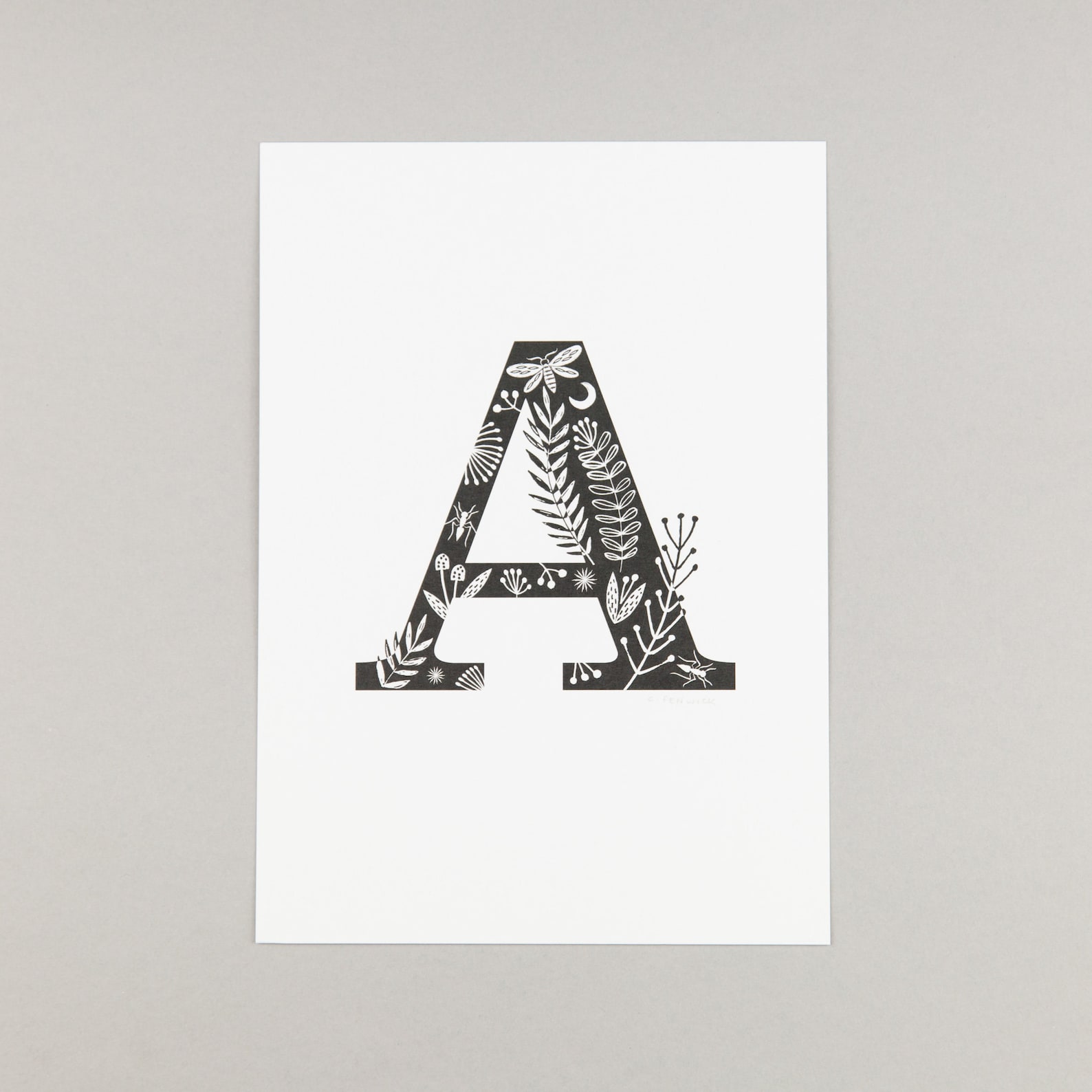 A4 Letter Print, Folk Art Alphabet Design. Letters A - I - Etsy UK