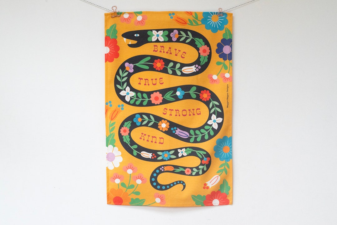 Bright Snake Tea Towel, Year of the Snake - Etsy