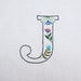 PDF Digital Download Alphabet Embroidery Template Letter J - Etsy