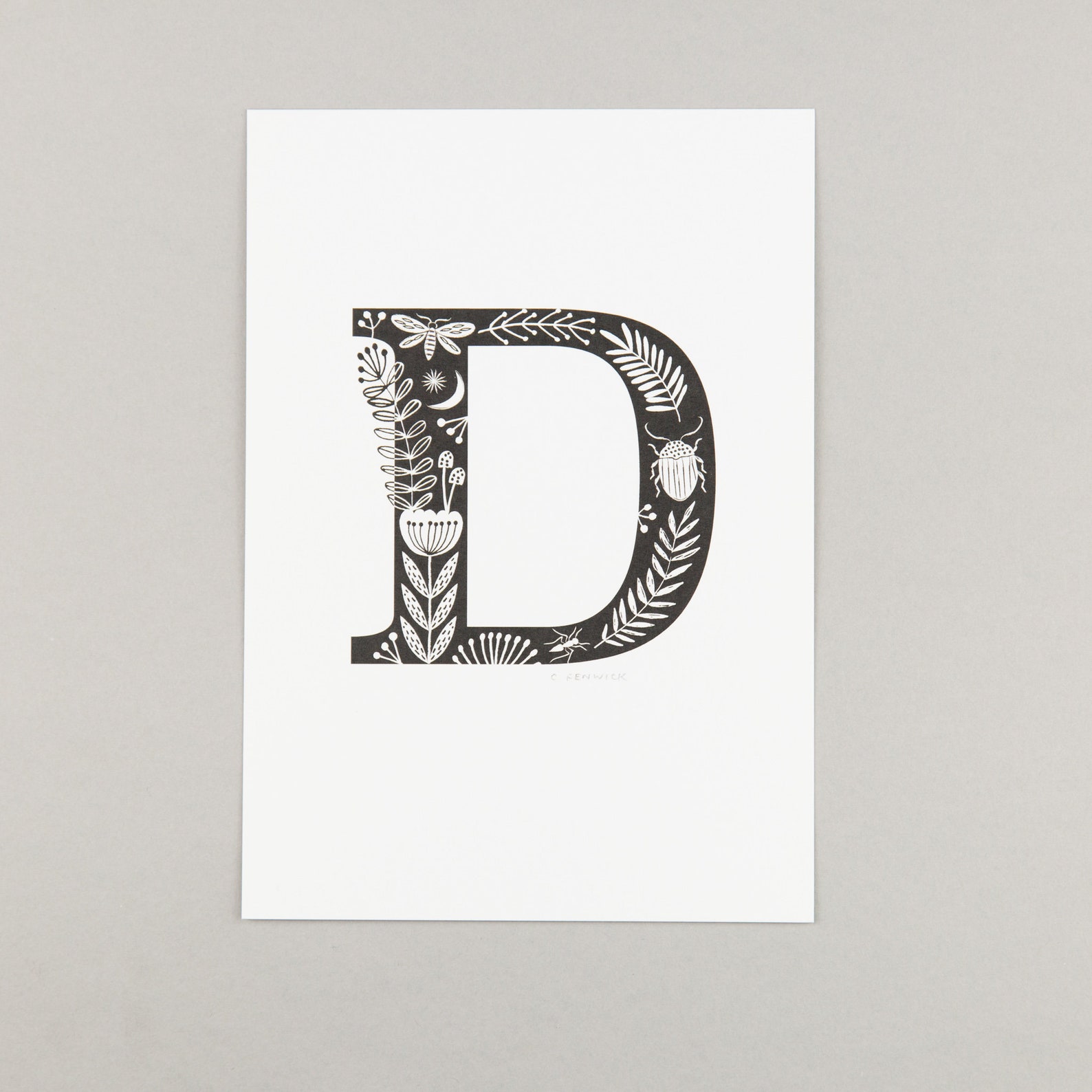 A4 Letter Print, Folk Art Alphabet Design. Letters A - I - Etsy UK