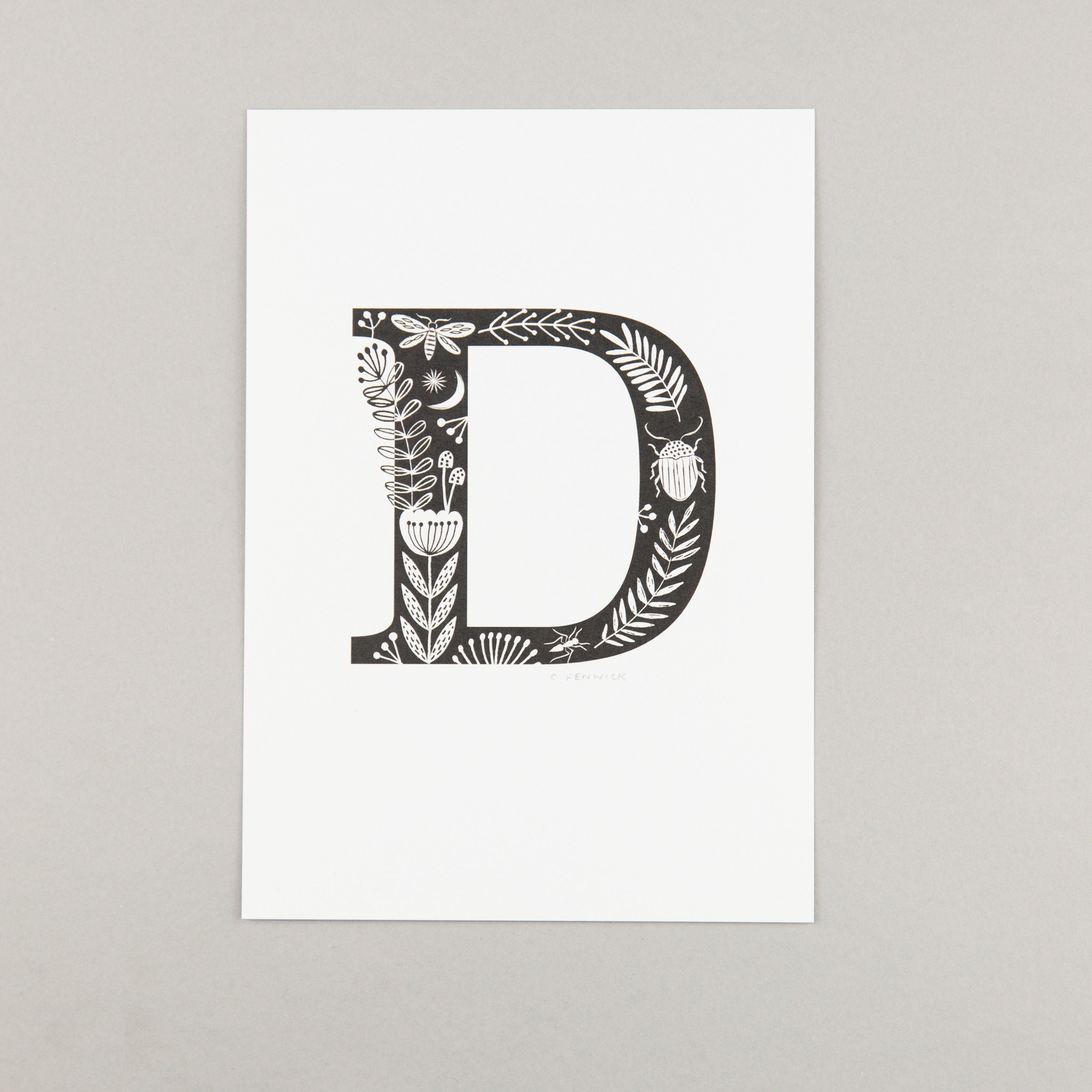 A4 Letter Print, Folk Art Alphabet Design. Letters A - I - Etsy UK
