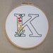 PDF Digital Download Alphabet Embroidery Template Letter K - Etsy