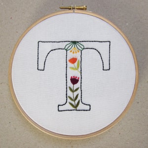 PDF Digital Download, Alphabet Embroidery Template Letter T - Etsy