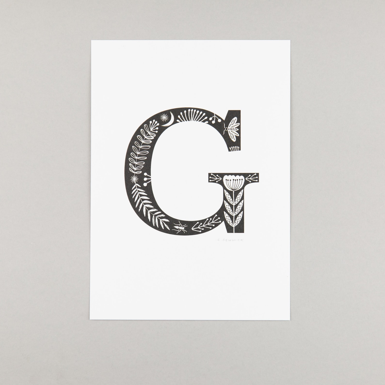 A4 Letter Print, Folk Art Alphabet Design. Letters A - I - Etsy UK
