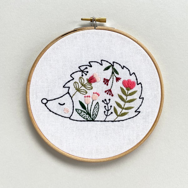 Hedgehog Embroidery Design - Etsy