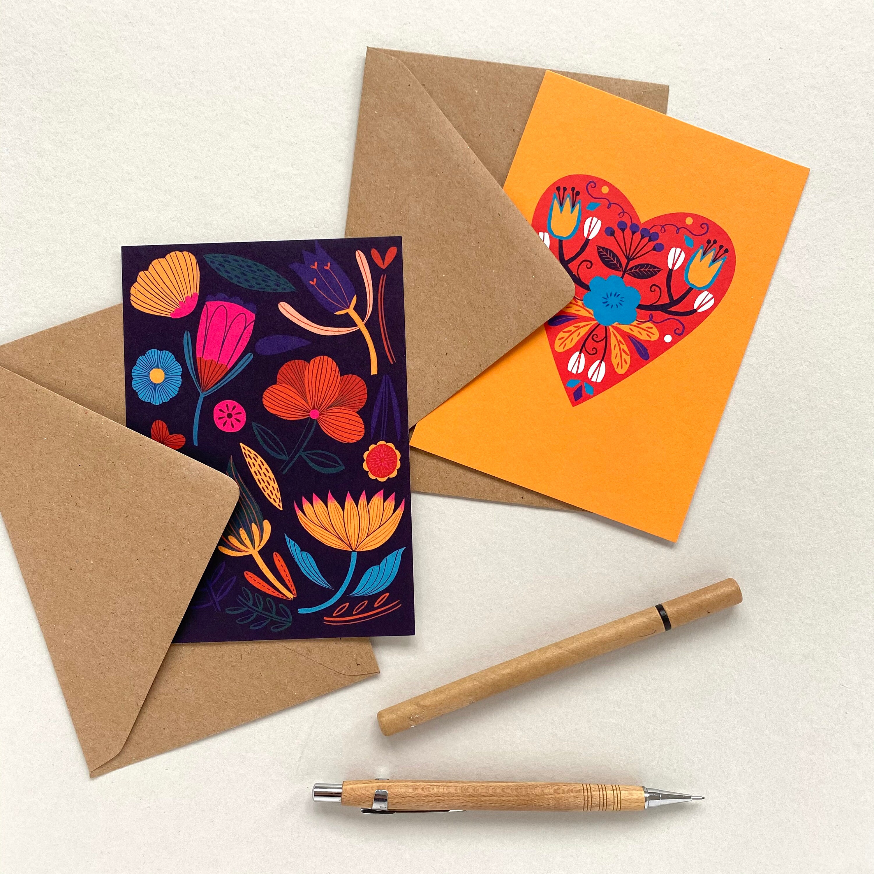 Midnight Blooms Card - Etsy UK