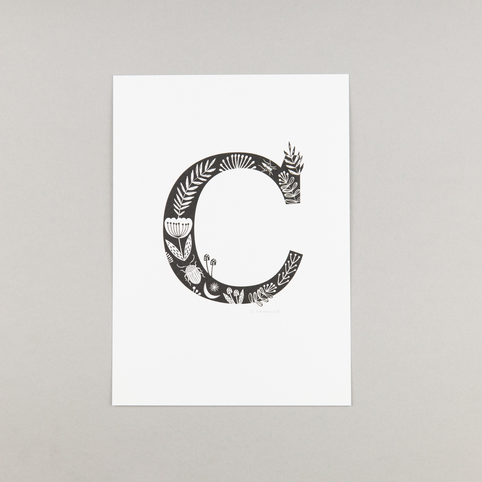 A4 Letter Print, Folk Art Alphabet Design. Letters A - I - Etsy UK