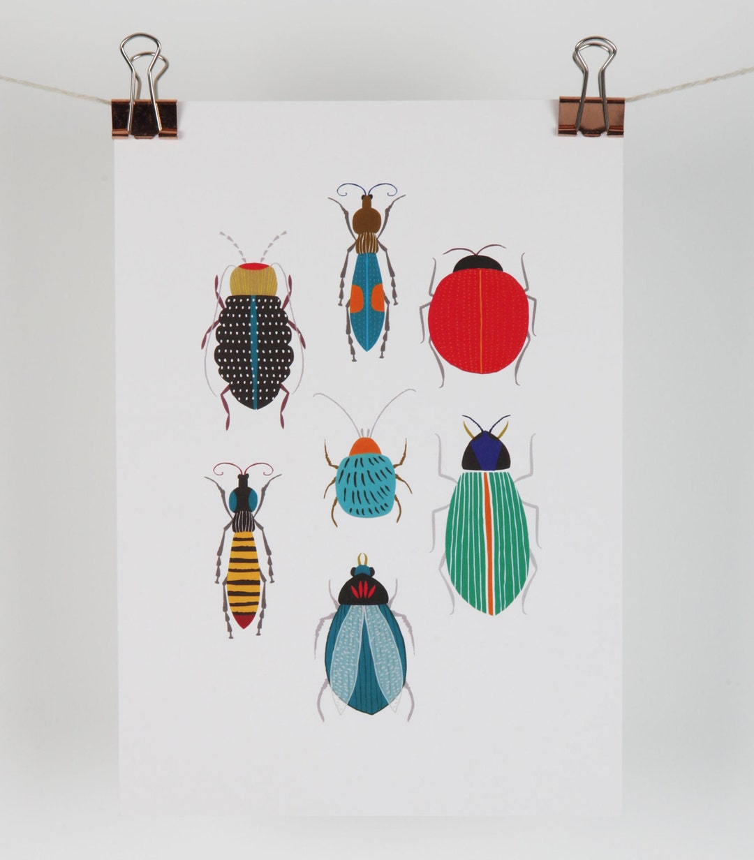 Bugs Digital Print A5 Contemporary Graphic Design - Etsy