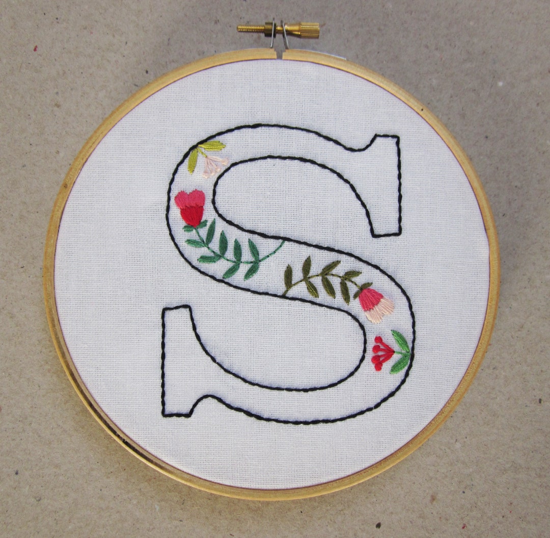 PDF Digital Download, Alphabet Embroidery Template Letter S - Etsy