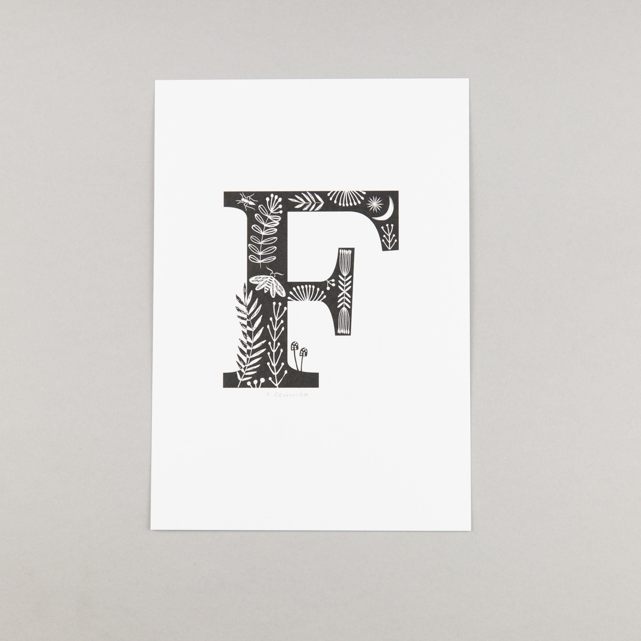 A4 Letter Print, Folk Art Alphabet Design. Letters A - I - Etsy UK
