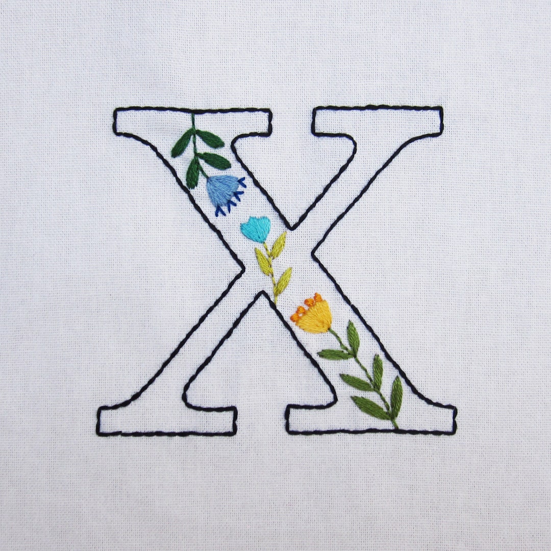 PDF Digital Download, Alphabet Embroidery Template Letter X - Etsy