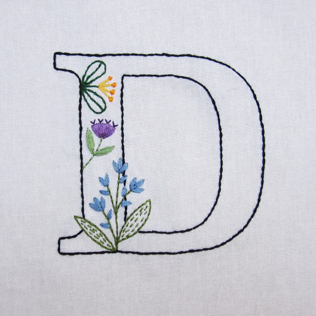PDF Digital Download, Alphabet Embroidery Template Letter D - Etsy