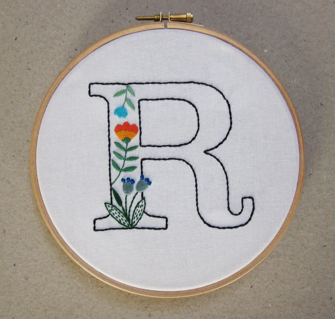 PDF Digital Download, Alphabet Embroidery Template Letter R - Etsy