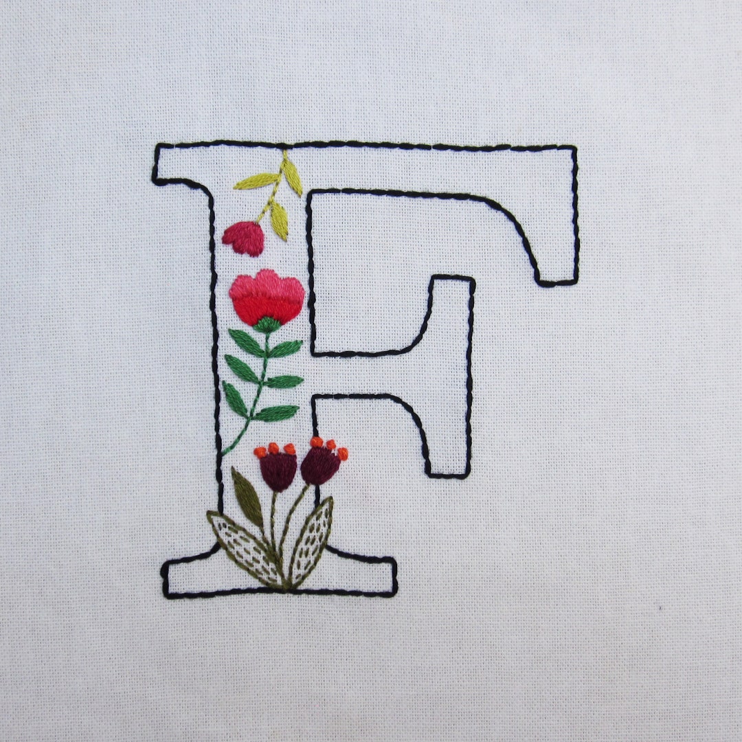 PDF Digital Download, Alphabet Embroidery Template Letter F - Etsy