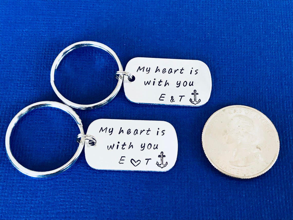 Couple's Keyring set of 2 Personalized Keyring My - Etsy