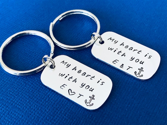 Couple's Keyring set of 2 Personalized Keyring My - Etsy