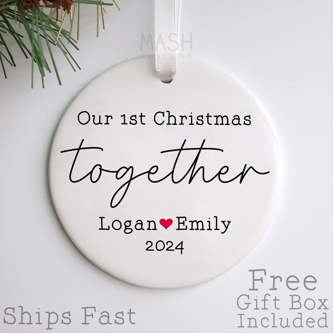 First Christmas Together Ornament, Girlfriend Gift, Boyfriend Gift ...
