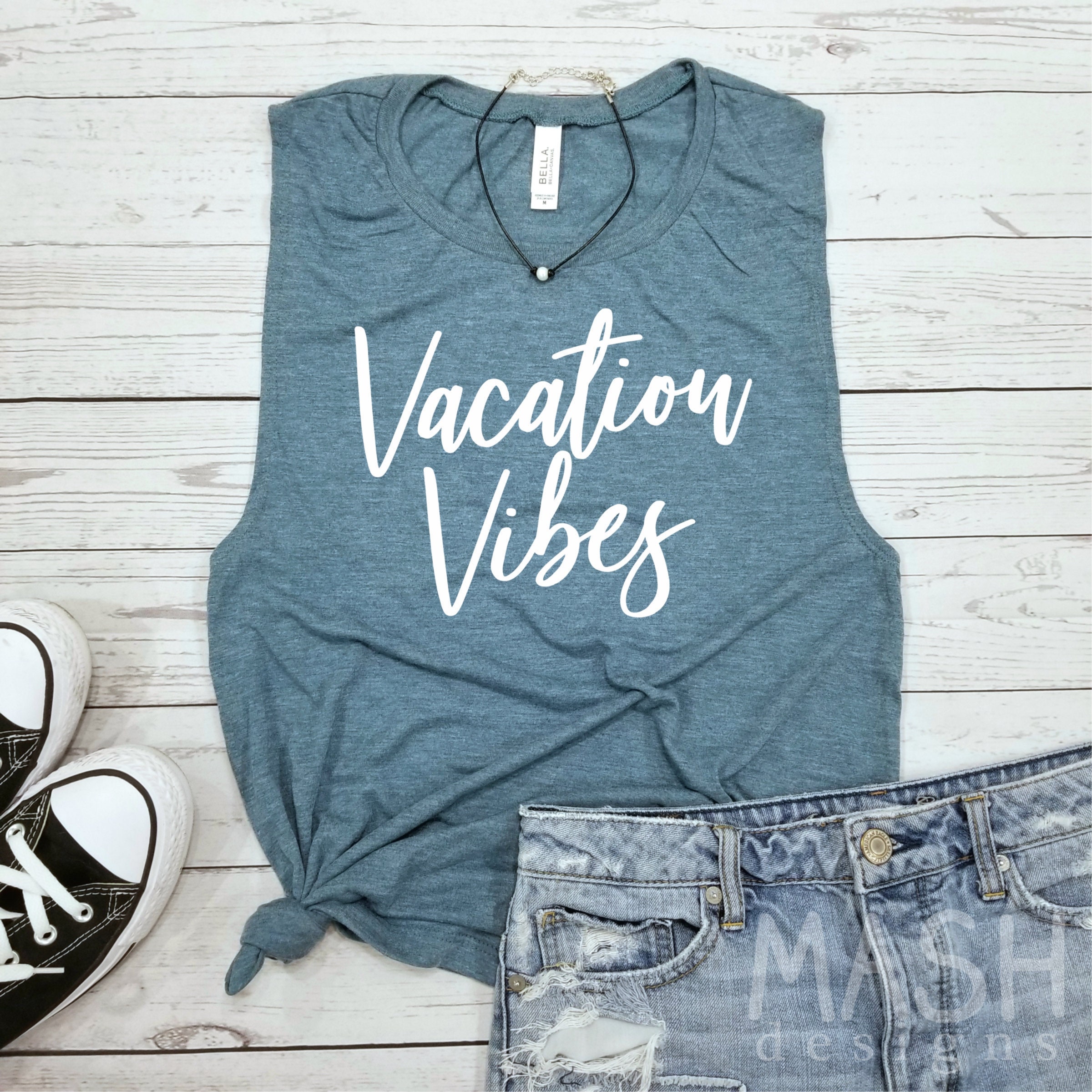 Beach Tank Top Beach Tank Vacation Tank Summer Tank Muscle Etsy