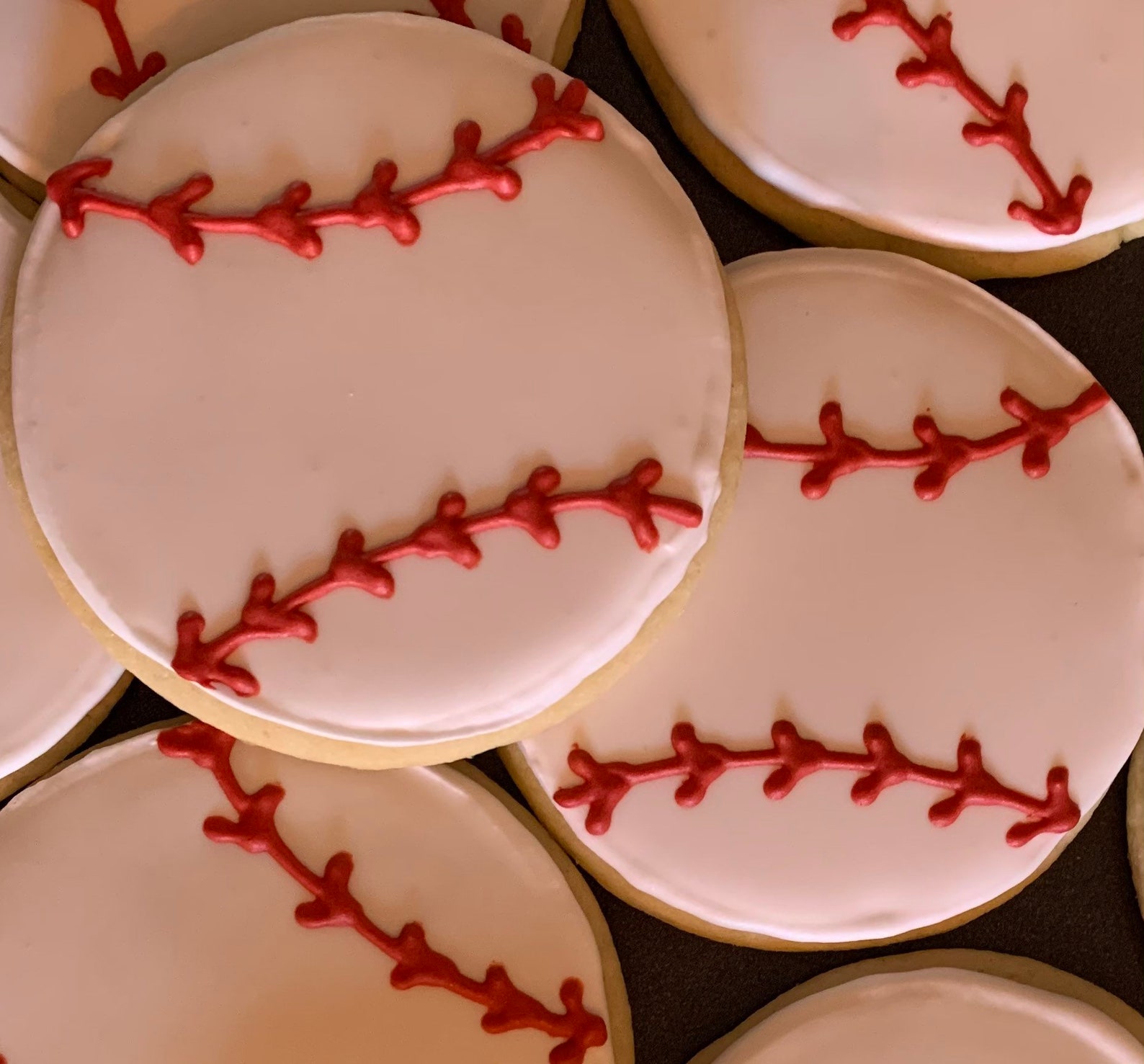 One Dozen Baseball Cookies - Etsy