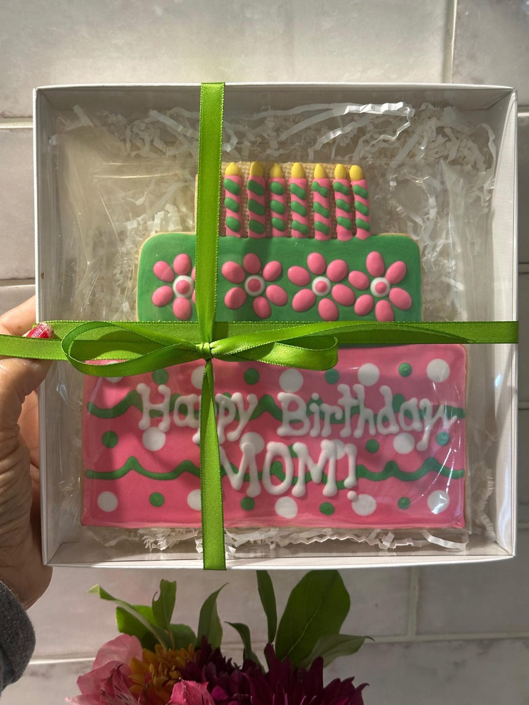 Happy Birthday Edible Cookie Gram; Big Cookies; Personalized Message ...