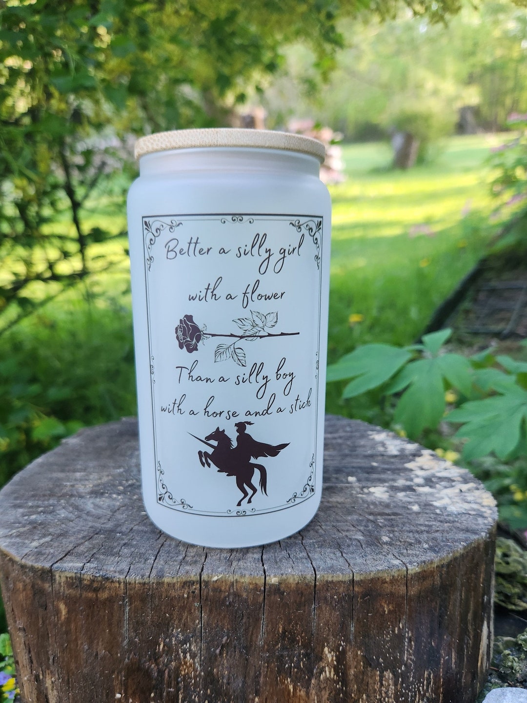 A Knight's Tale Frosted Can Glass - Etsy