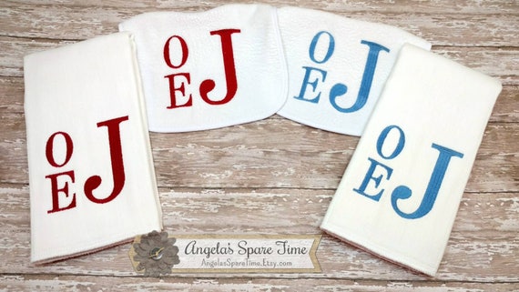 Boys Stacked Monogram Make Your Own Set Personalized Bibs & - Etsy