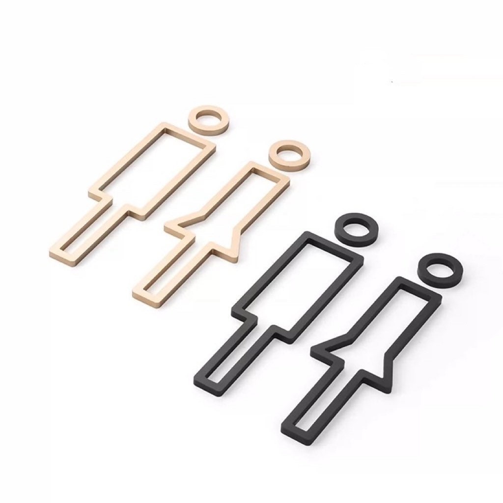 Luxury Matt Surface Metal Washroom Sign, Bathroom Sign, Restroom Sign ...