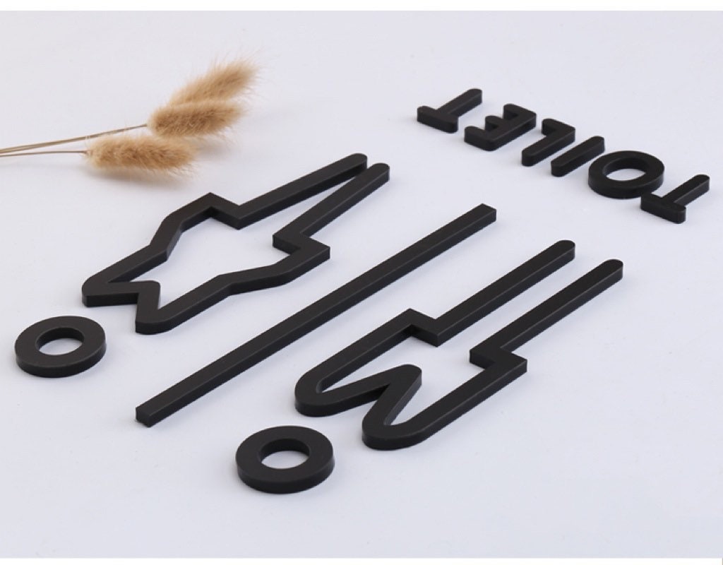 Custom Acrylic Washroom Sign, Bathroom Sign, Restroom Sign, Toilet Sign ...