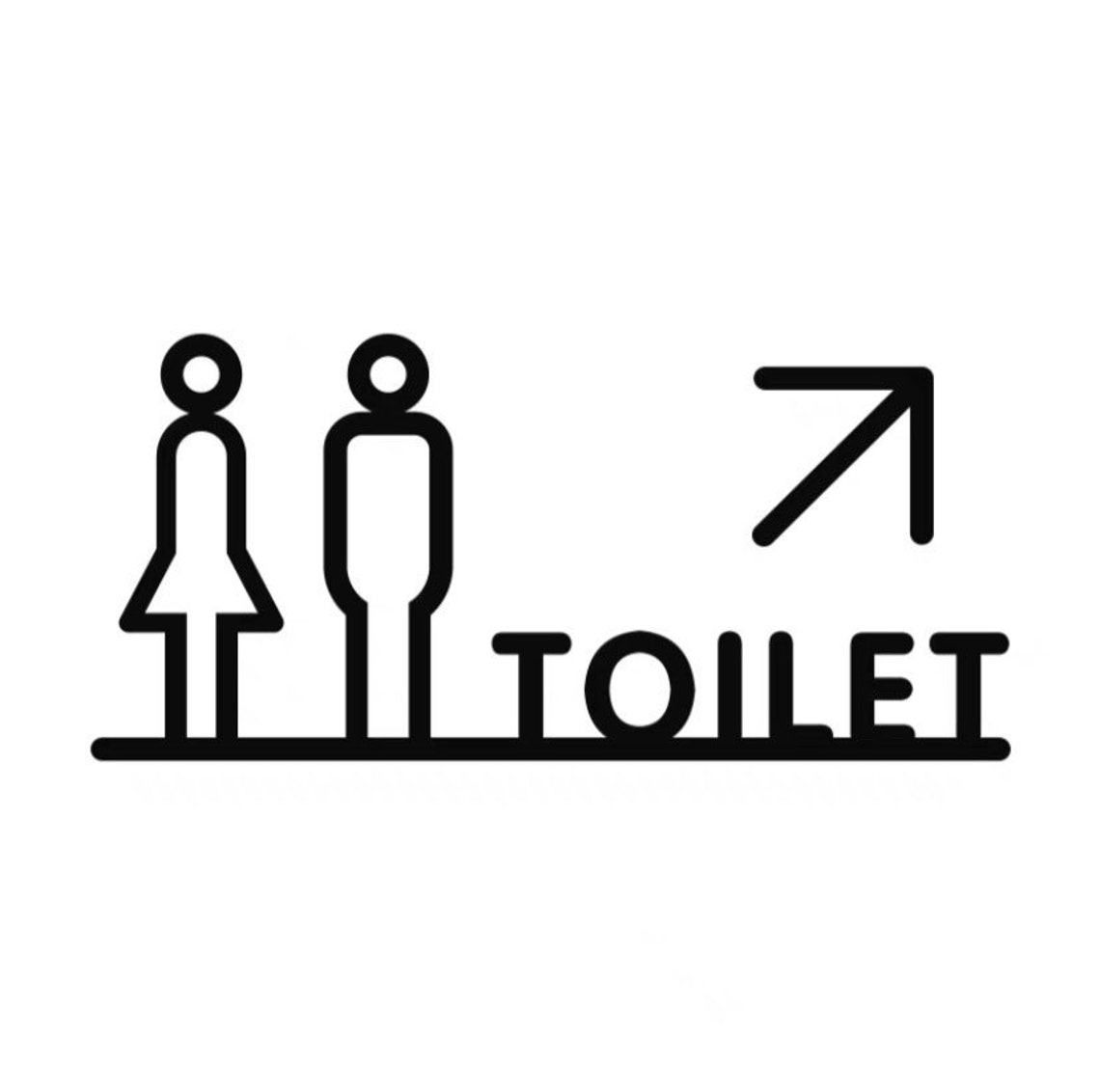 Custom Acrylic Washroom Sign, Bathroom Sign, Restroom Sign, Toilet Sign ...