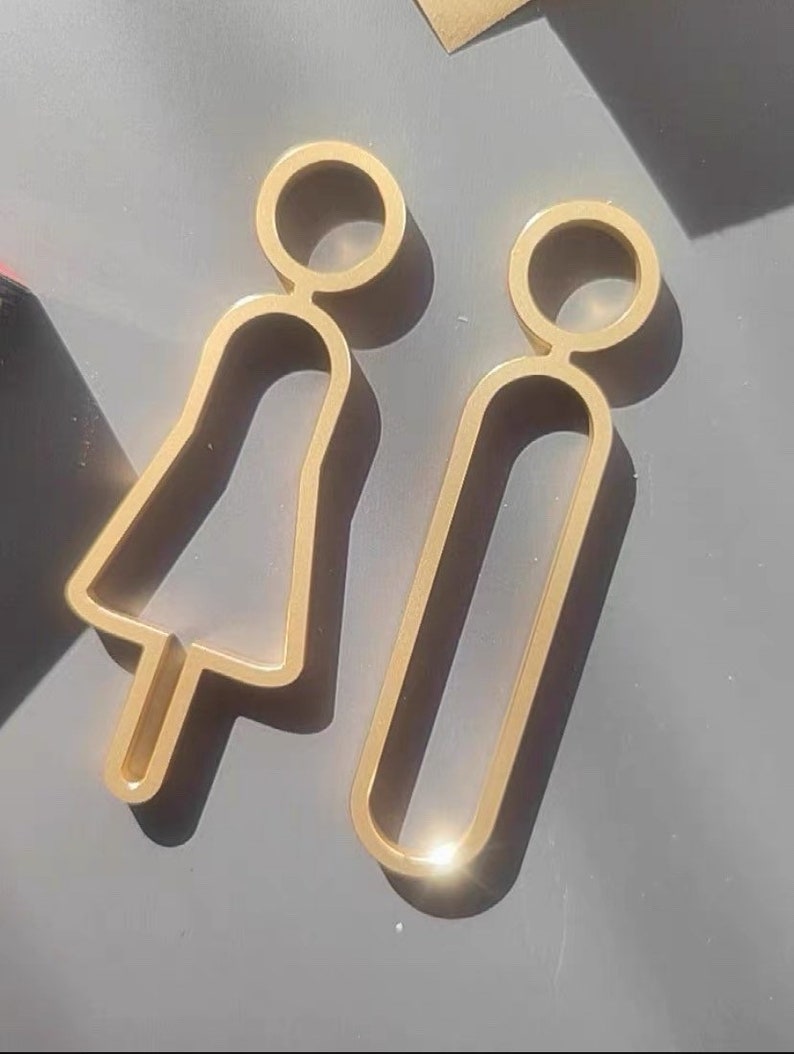 Custom Matt Surface Metal Washroom Sign, Bathroom Sign, Restroom Sign ...