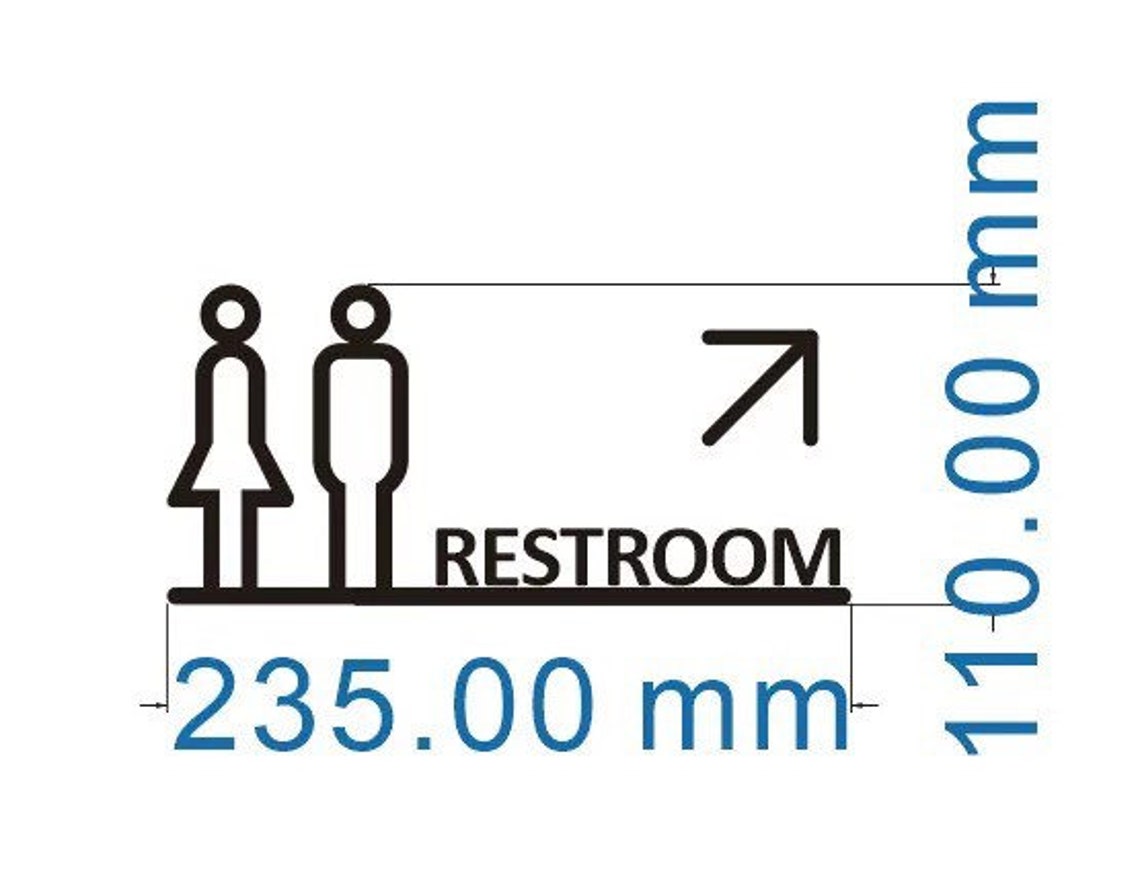 Custom Acrylic Washroom Sign, Bathroom Sign, Restroom Sign, Toilet Sign ...