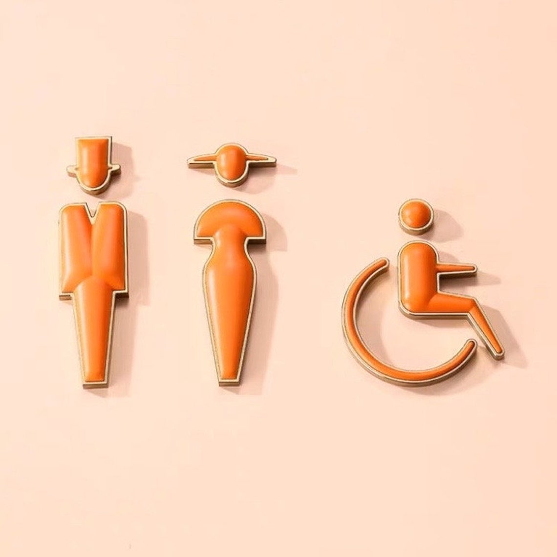 Luxury Metal With Color Washroom Sign, Bathroom Sign, Restroom Sign ...