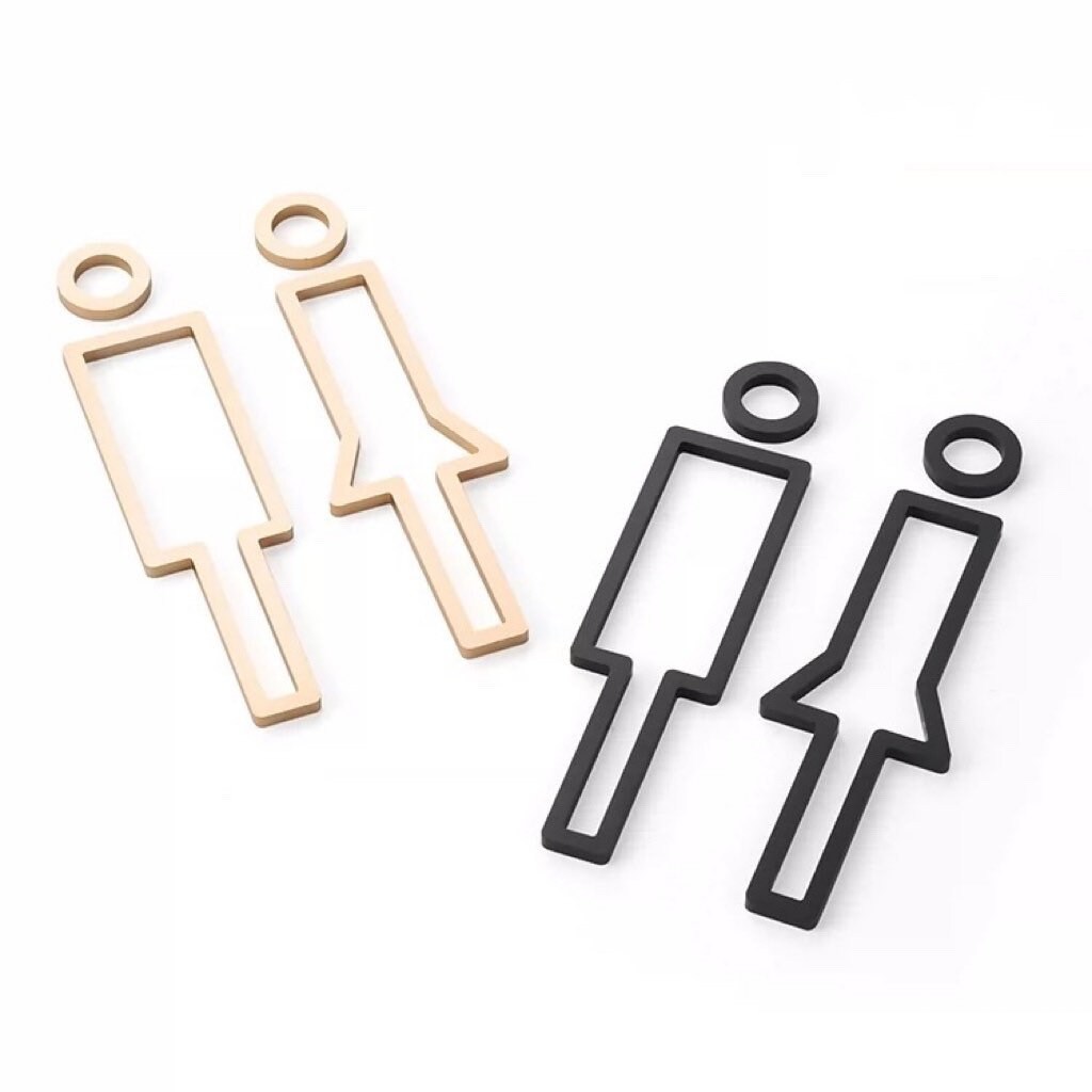 Luxury Matt Surface Metal Washroom Sign, Bathroom Sign, Restroom Sign ...