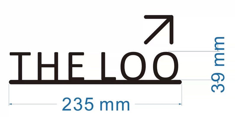 Custom Acrylic THE LOO Sign With Arrow - Etsy