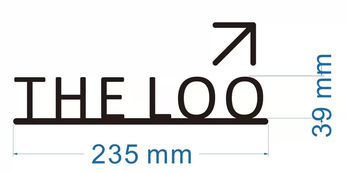 Custom Acrylic THE LOO Sign With Arrow - Etsy