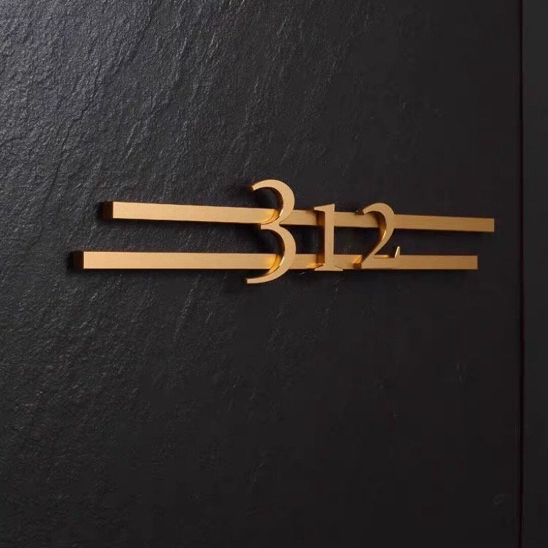 Luxury Matt Surface Metal Door Number Sign, Number Sign, Hotel Number ...