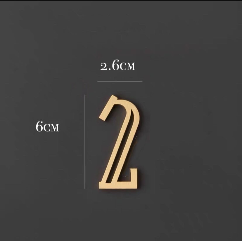 Custom Brass Alphabet Letter or Number Sign, Door Number Sign, Hotel ...