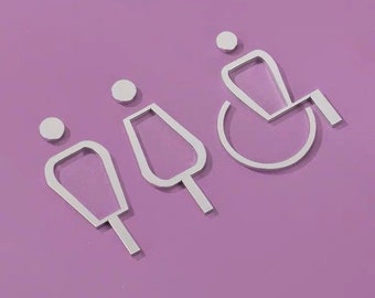 Luxury Matt Surface Metal Washroom Sign, Bathroom Sign, Restroom Sign ...