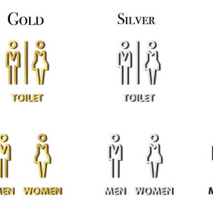 Custom Acrylic Washroom Sign, Bathroom Sign, Restroom Sign, Toilet Sign ...