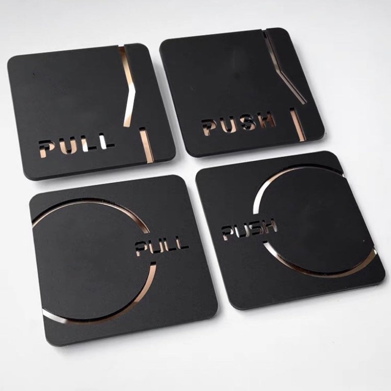 Push pull signs - Etsy Polska