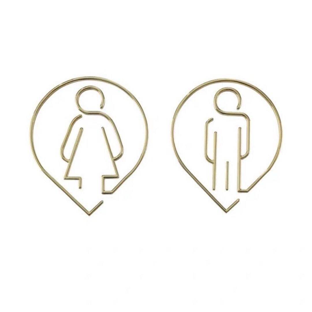 Deluxe Brass Washroom Sign Bathroom Sign Restroom Sign - Etsy Canada