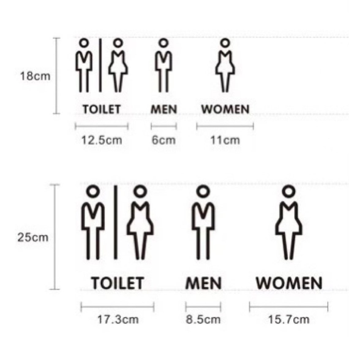 Custom Acrylic Washroom Sign, Bathroom Sign, Restroom Sign, Toilet Sign ...