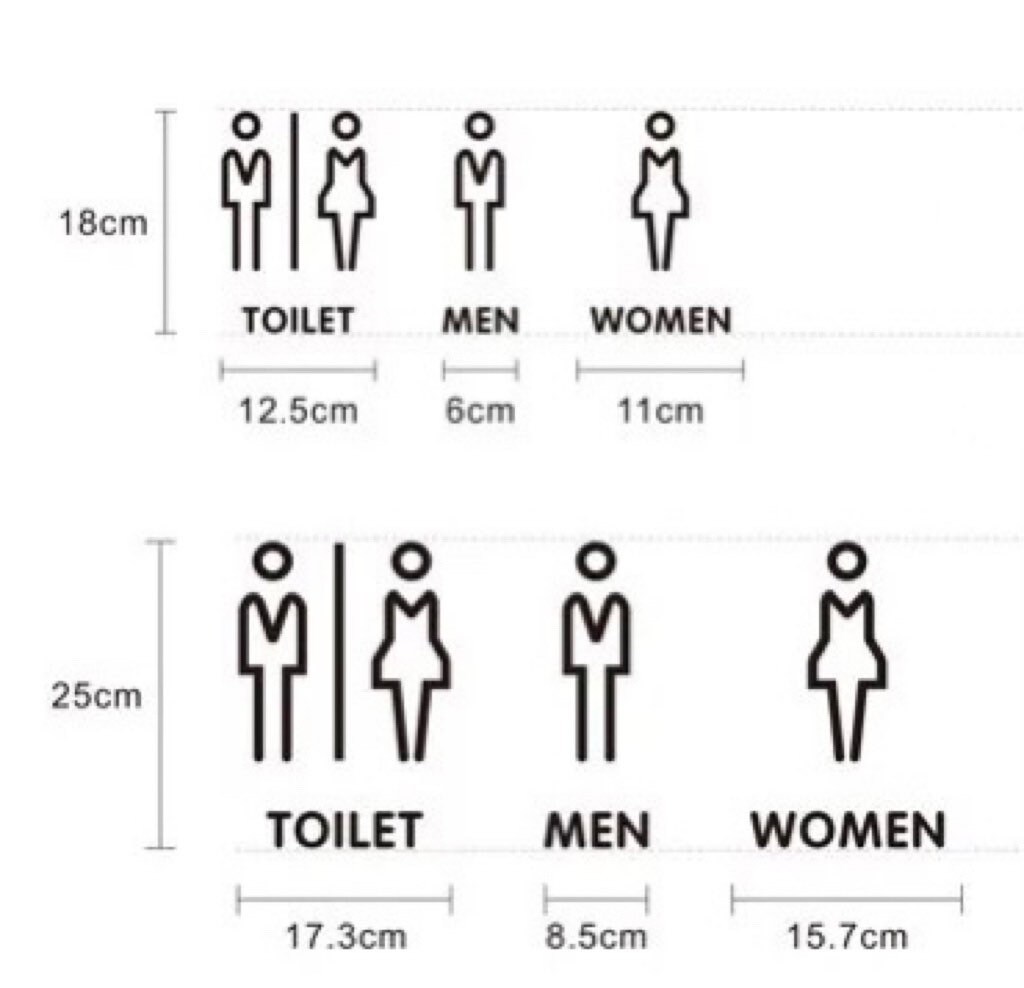 Custom Acrylic Washroom Sign, Bathroom Sign, Restroom Sign, Toilet Sign ...