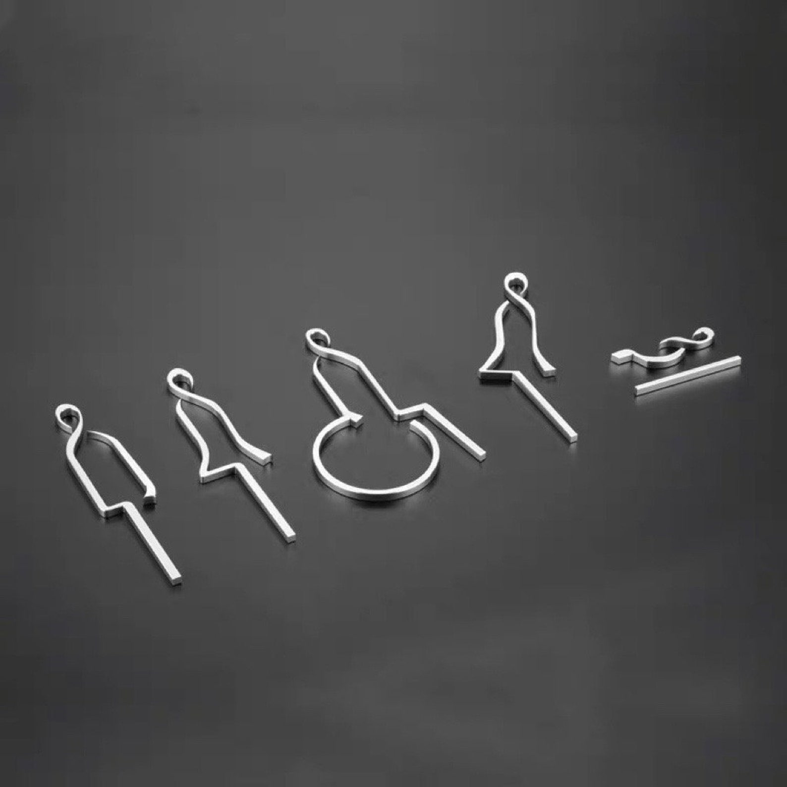 Luxury Matt Surface Metal Washroom Sign, Bathroom Sign, Restroom Sign ...